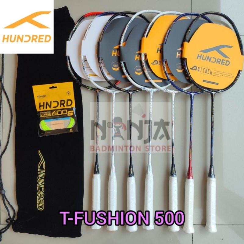 Jual Raket Badminton HUNDRED T-FUSION 500 ATTK CTRL ZOOM Original ...