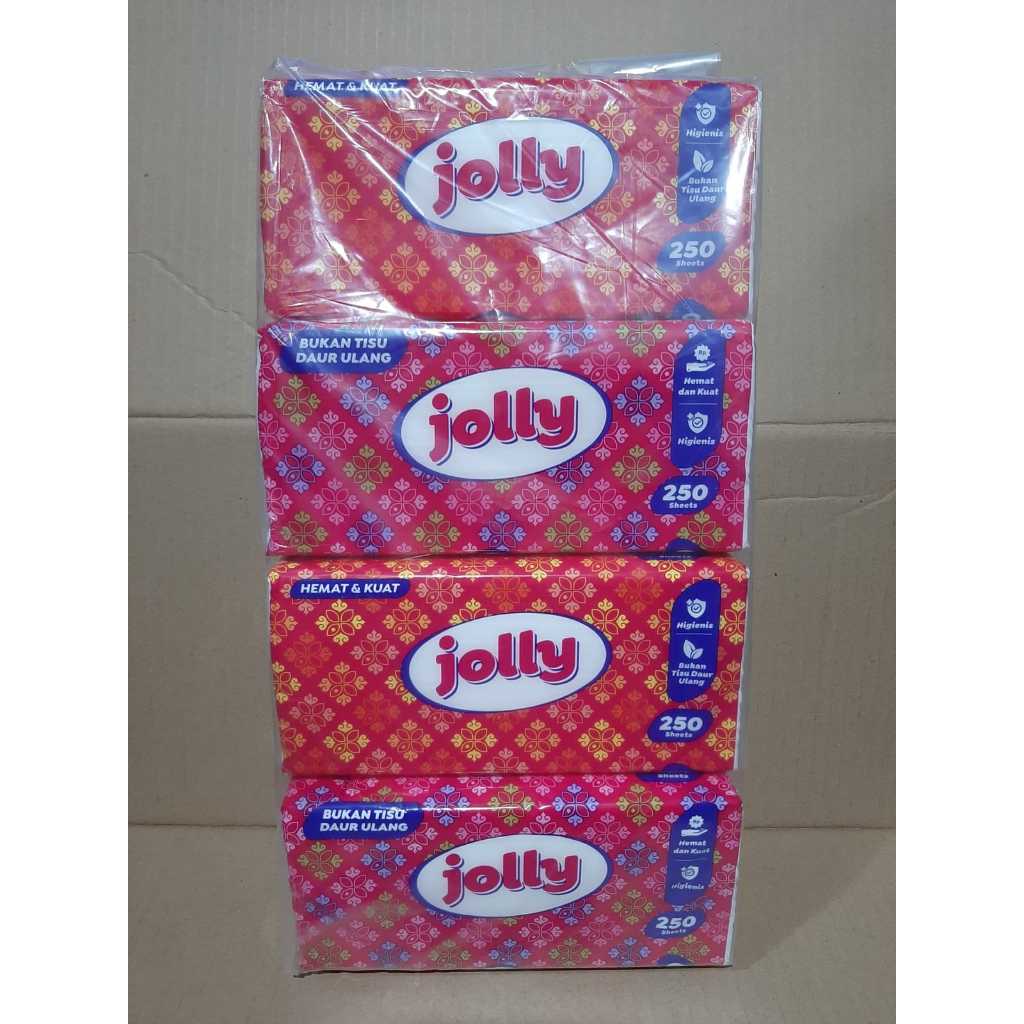 Jual 4 Pcs Tissue Facial Softpack Jolly 250 Sheets | Shopee Indonesia