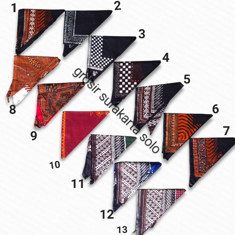 Jual Udeng Batik Segitiga | Ikat Batik Iket Batik Segitiga Blangkon ...