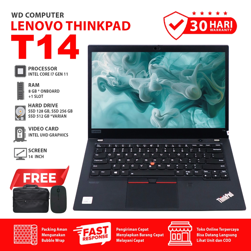 Jual Lenovo Thinkpad T14 Core I7 Gen 11 I Windows 11 I Ram 32 Gb Ssd TB ...