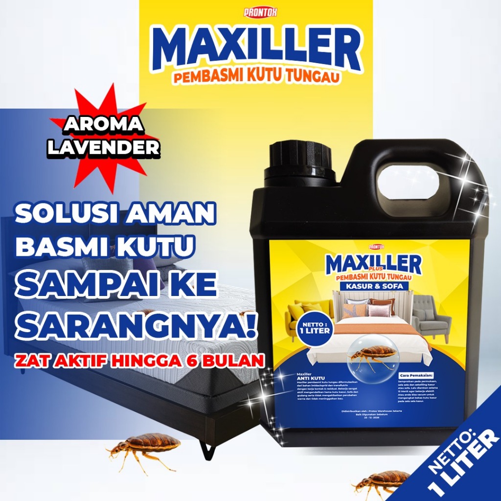 Jual MAXILLER PLUS 1000ml Pencegah dan Pembasmi Segala Jenis Kutu Kasur ...