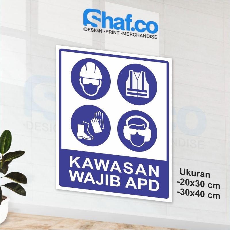 Jual STICKER KAWASAN WAJIB APD | Shopee Indonesia