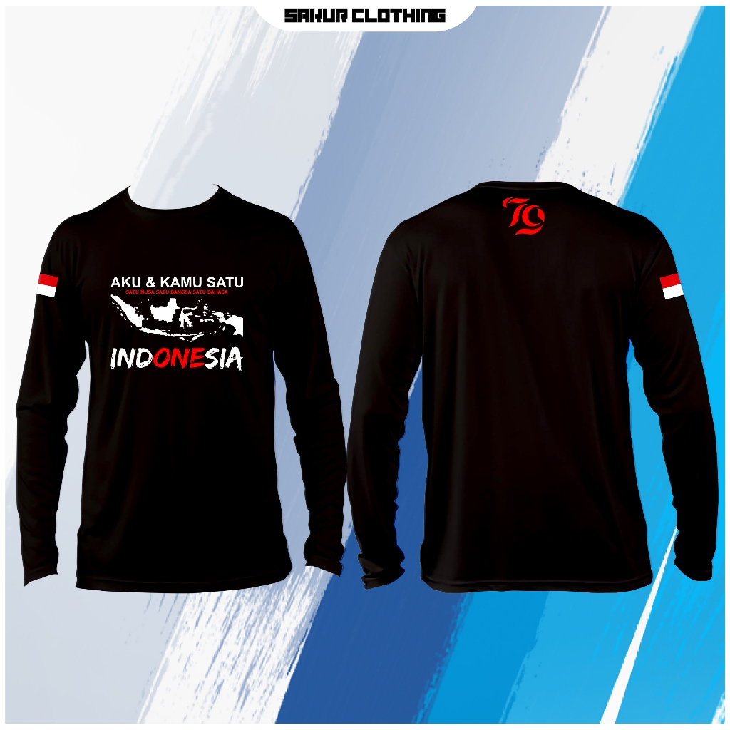 Jual Kaos Lengan Panjang Garuda Aku Kamu Satu Indonesia Baju Agustus ...