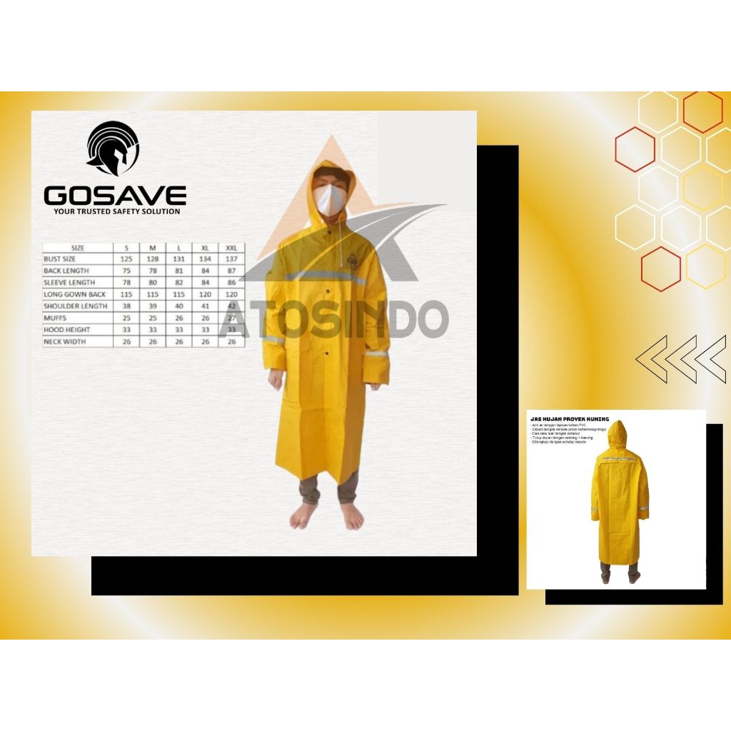 Jual JAS HUJAN PRESS TERUSAN SAMUDRA RAINCOAT SAFETY PROYEK MERK GOSAVE ...
