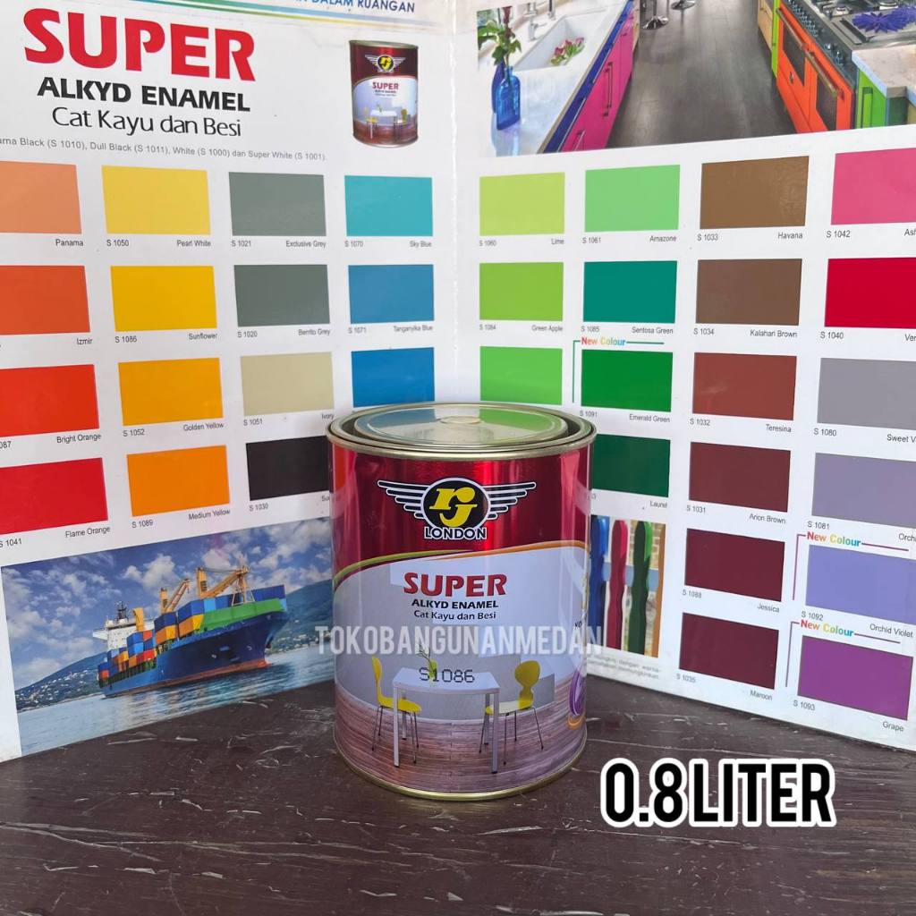 Jual Cat minyak kayu besi RJ BESAR 0.8 Liter - Alkyd Enamel warna ...
