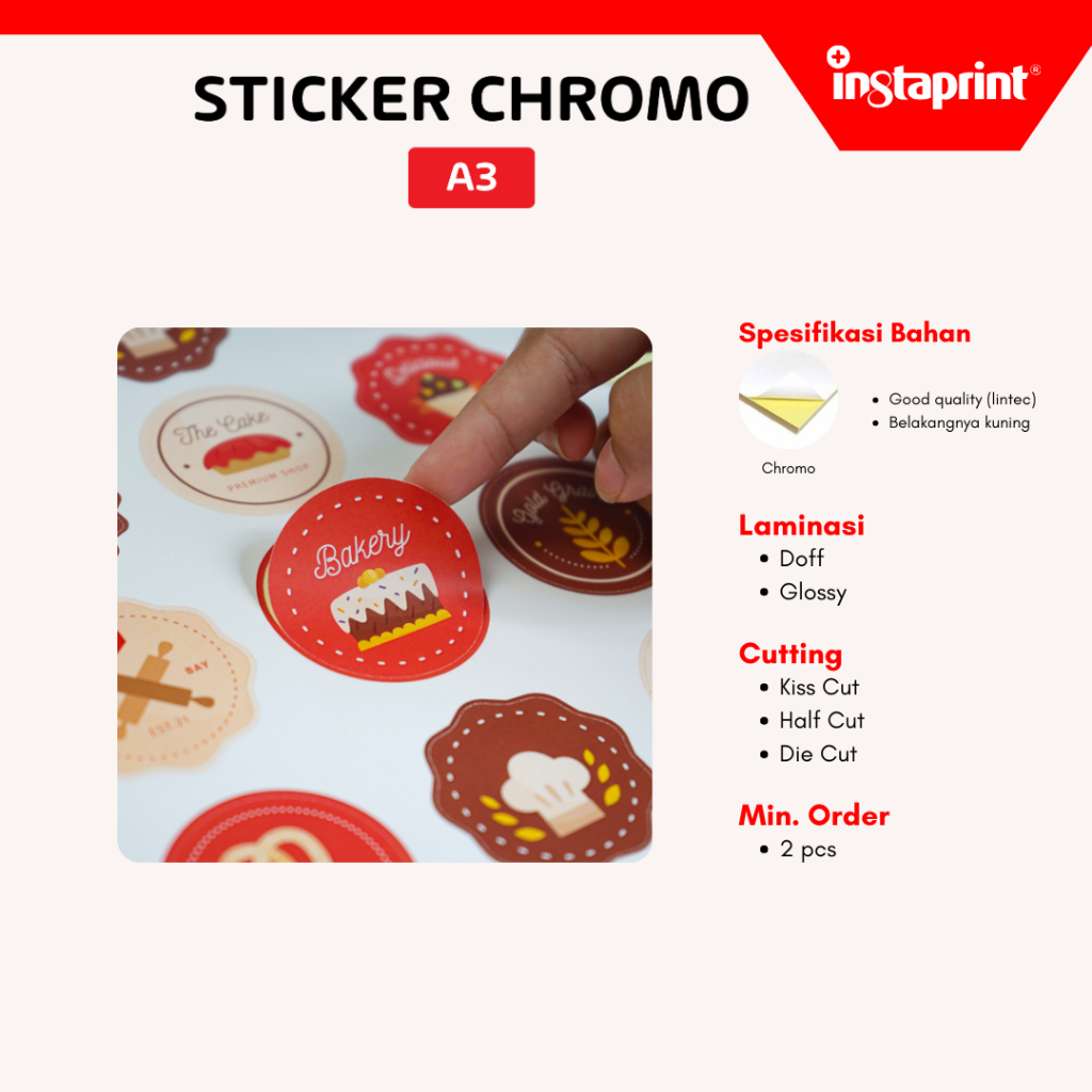 Jual Stiker a3 Bahan Chromo Murah/ Stiker Label Murah/sticker label ...