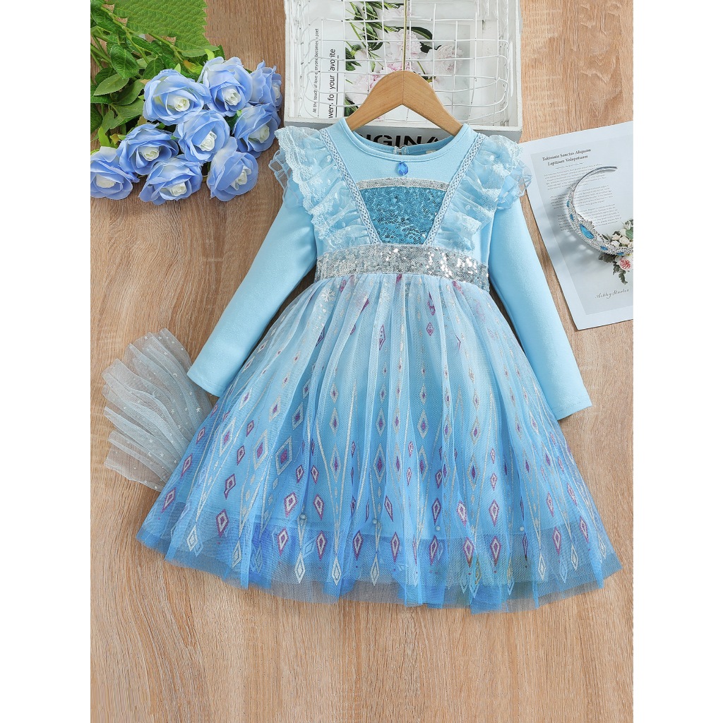 Jual EB32 Dress / gaun pesta anak dan bayi perempuan lengan panjang rok ...