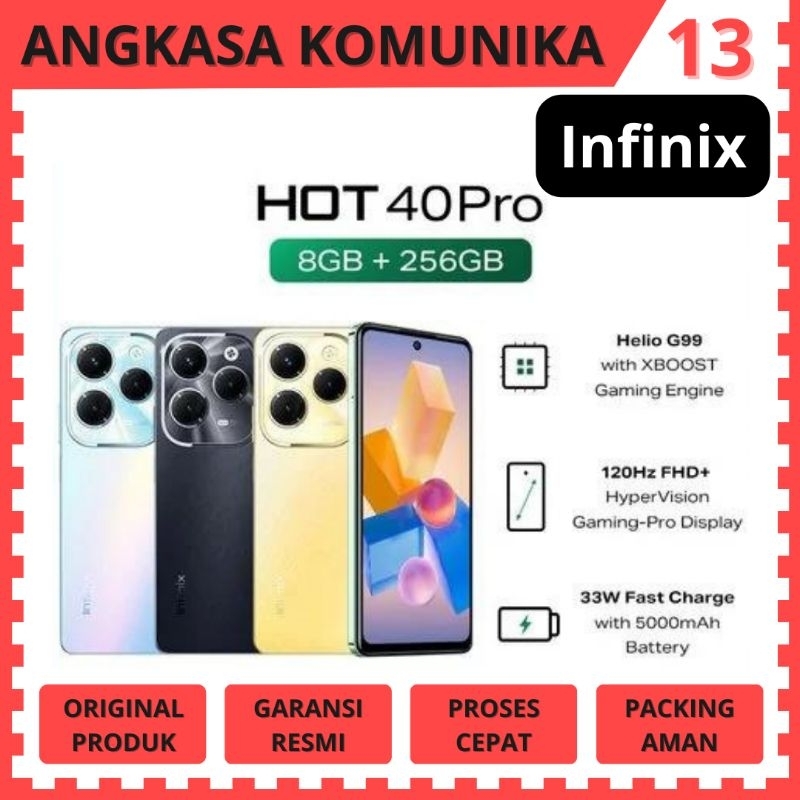Jual Infinik Hot 40 Pro 8/256GB NFC - Helio G99 6,78" FHD 108 MP AI Dual Camera -5000 mAh ...