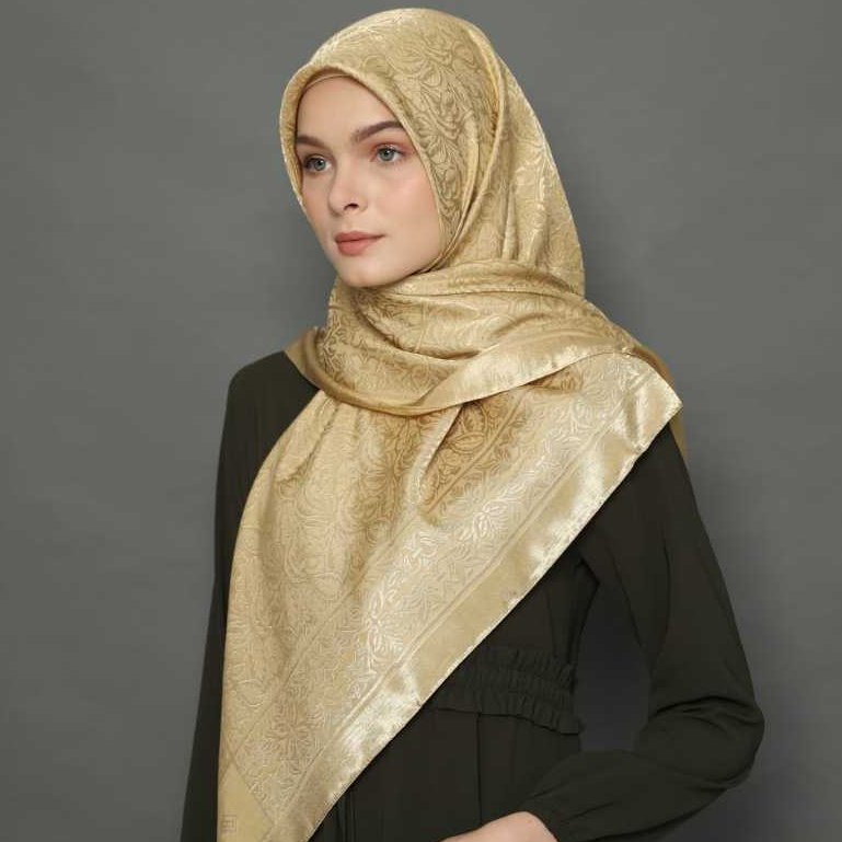 Jual Hijab Turki WAFA Pano Emboss Bright - Hijab Size 110*110 cm - A1 ...