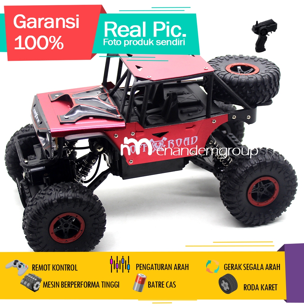 Jual Mainan Mobil Remot Kontrol RC Jeep Offroad Climbing 4WD 4X4 Metal 2,4Ghz | Shopee Indonesia
