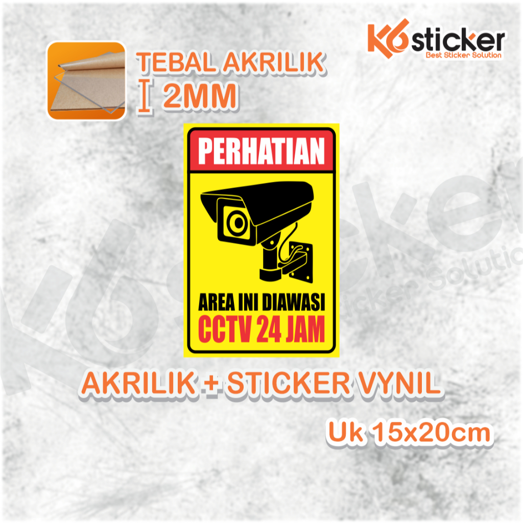 Jual Stiker CCTV Sign Board CCTV Akrilik Awet dan Tahan Lama | Shopee ...
