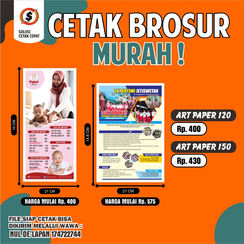 Jual CETAK BROSUR TERMURAH | PRINT BROSUR AP 120 AP 150 | Shopee Indonesia