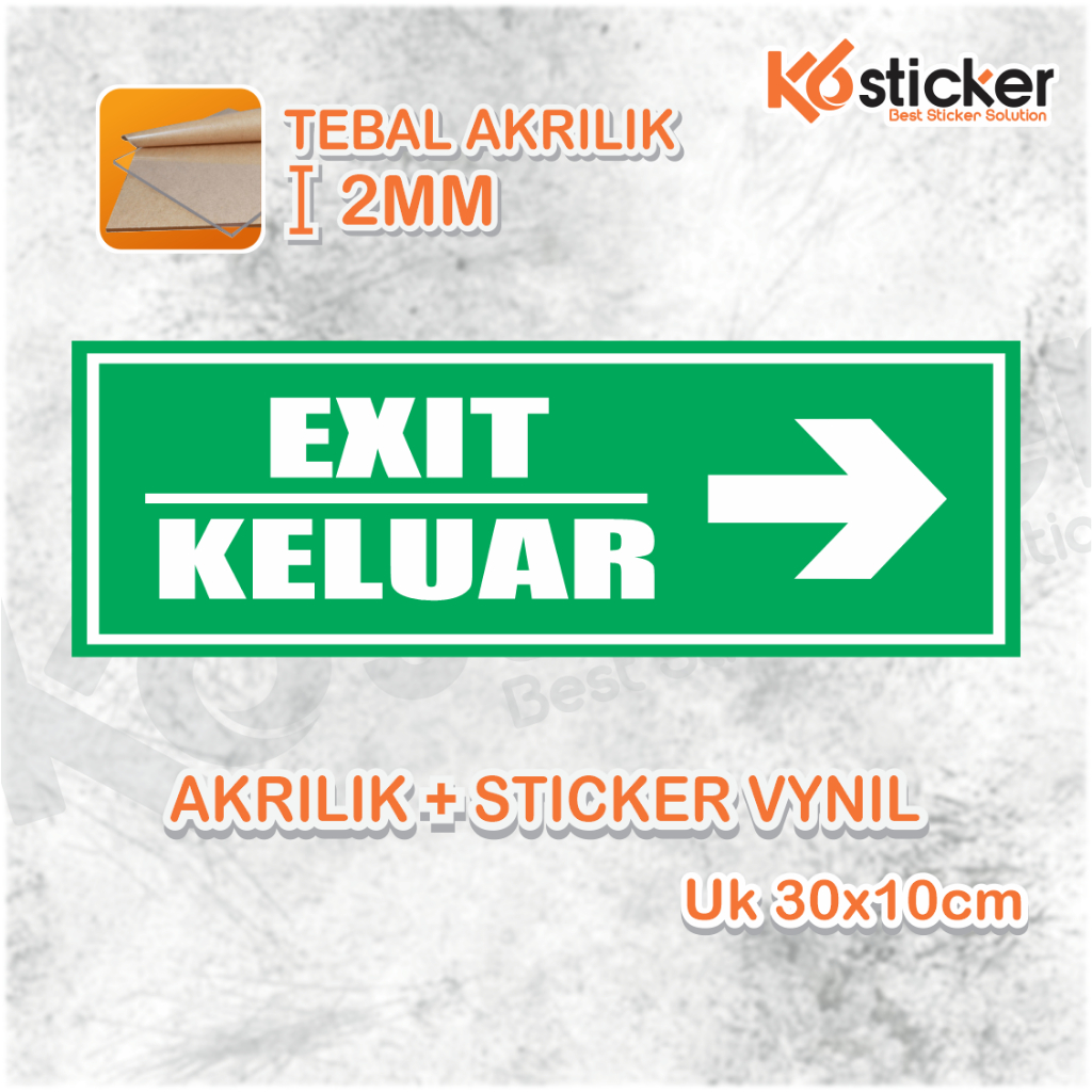 Jual SIGN EXIT UKURAN 30X10 | Shopee Indonesia