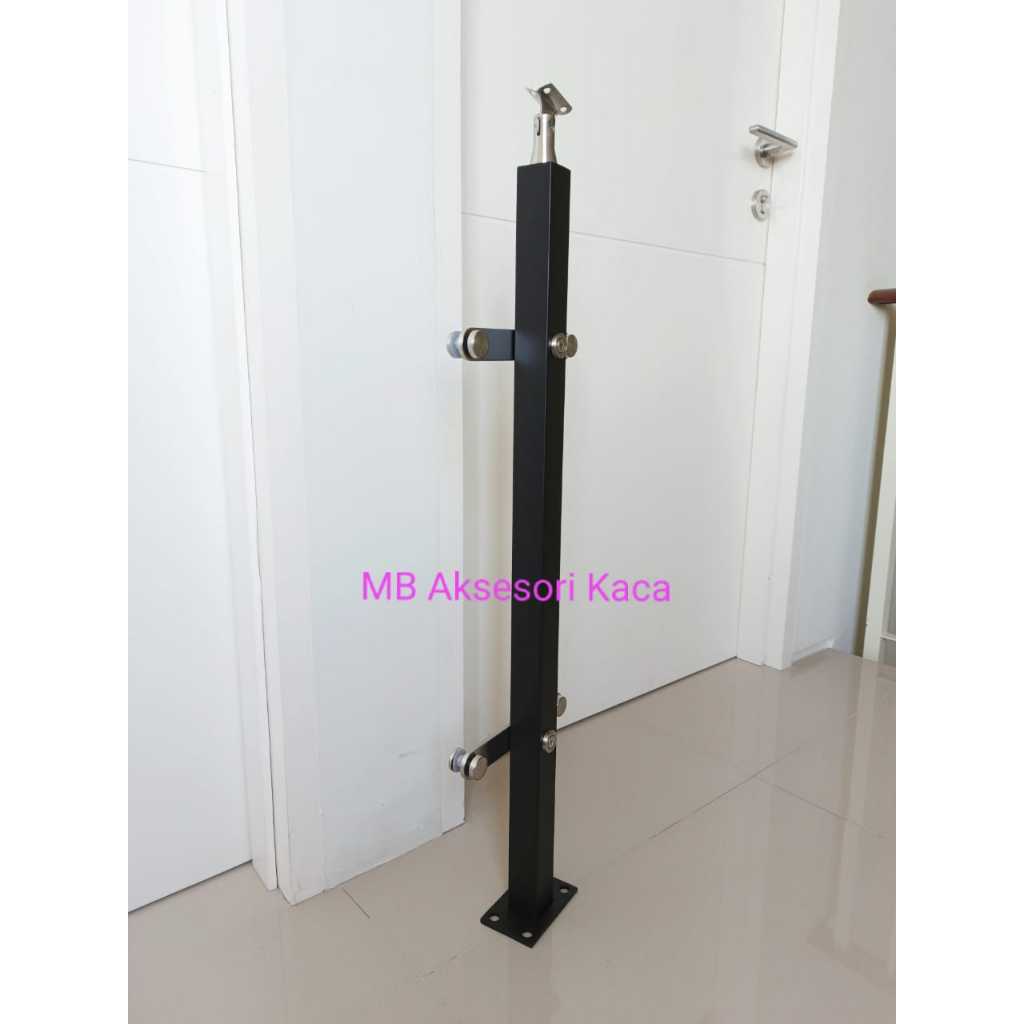 Jual TIANG RAILING HITAM /BLACK / HOLLOW KACA / SUS 201 / KOMBINASI ...