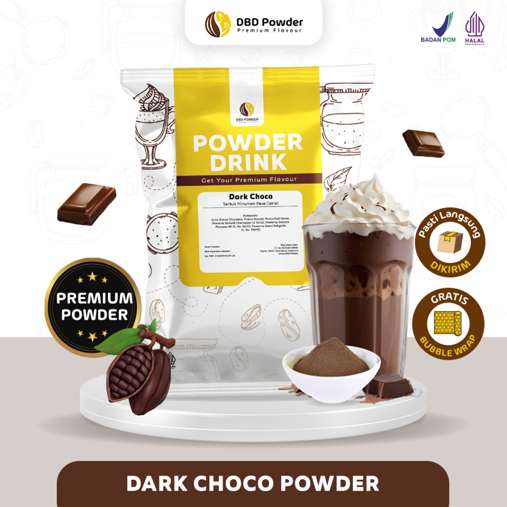Jual Bubuk Minuman Premium Dark Cokelat - Powder Premium Dark Choco ...