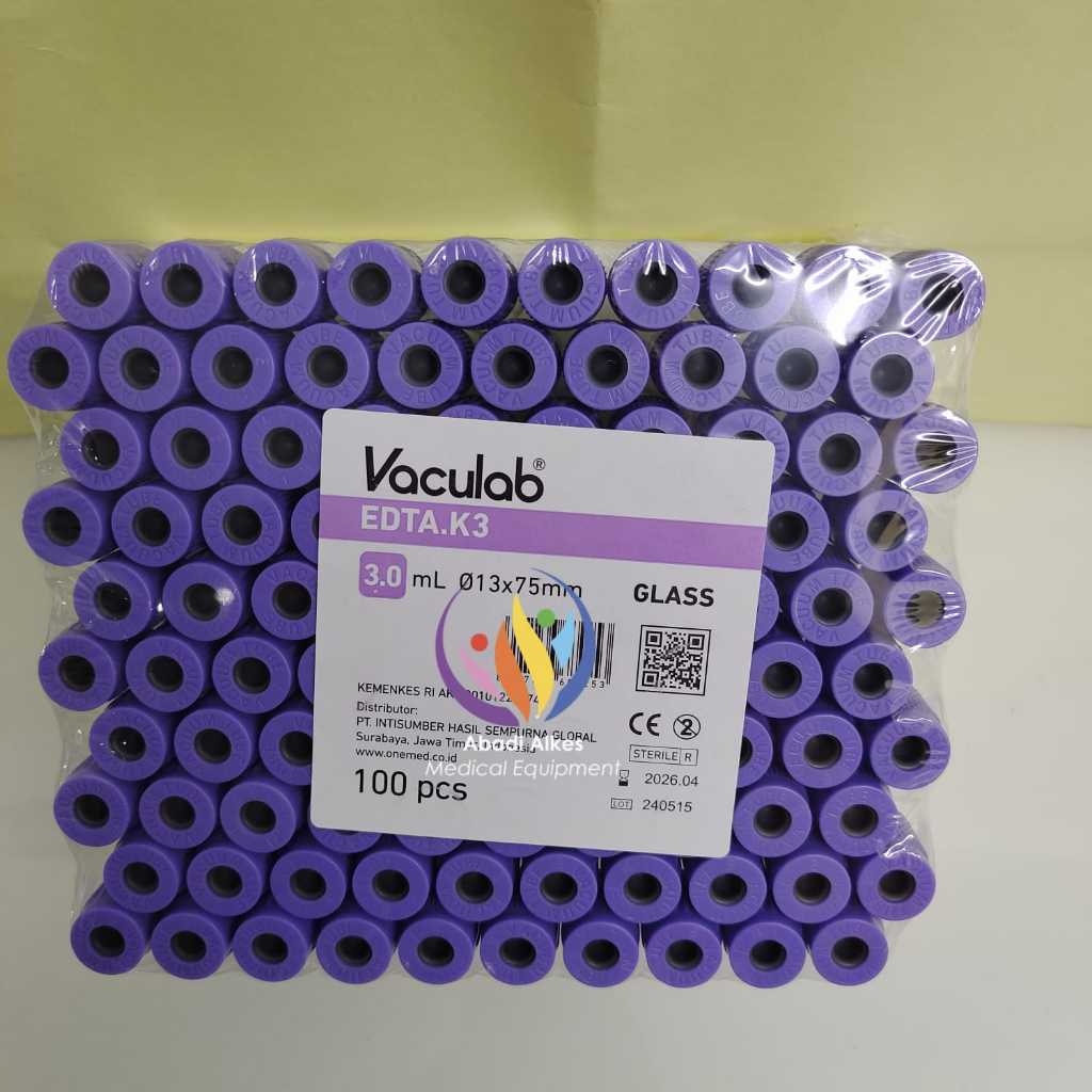 Jual Tabung darah EDTA 3ml - Vacutainer EDTA Blood Collection Tube Ungu ...
