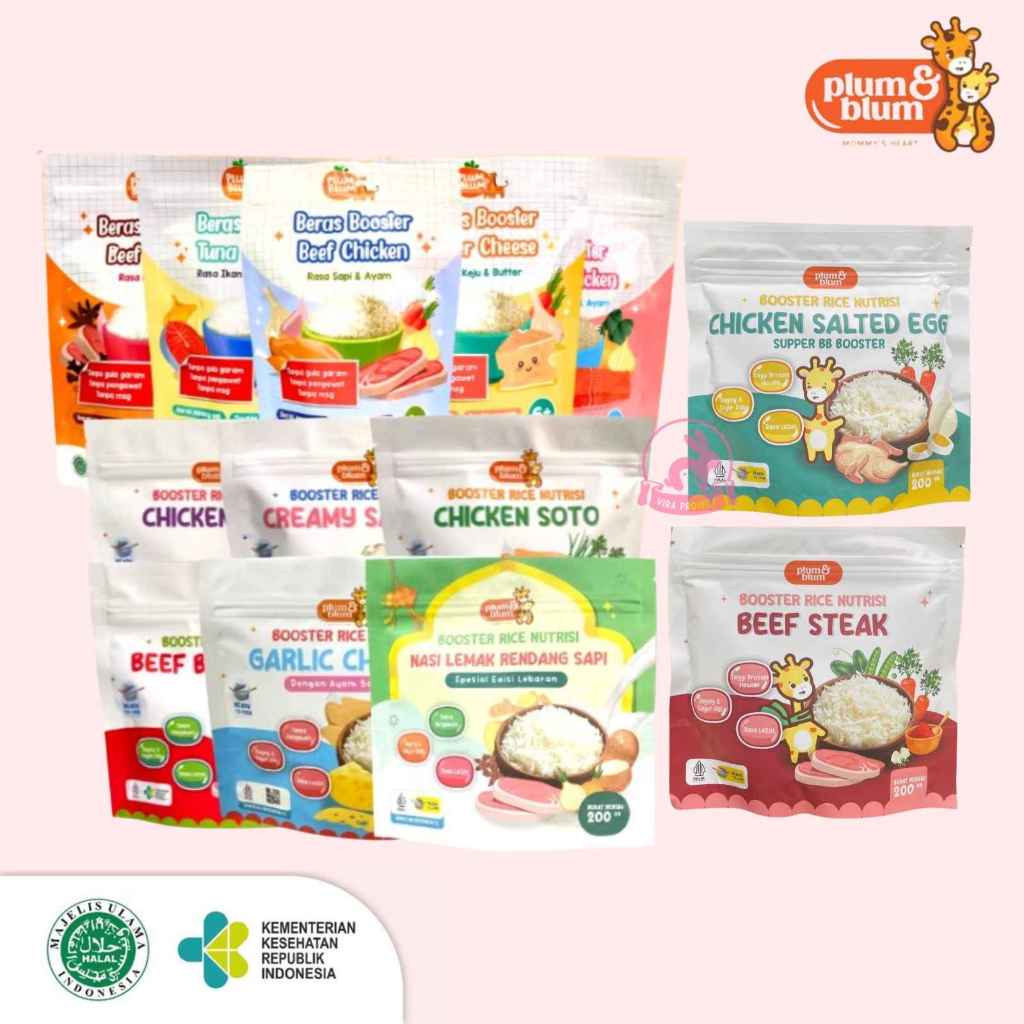 Jual 6+ Plum&Blum Beras Mpasi BB rice Booster 6 Bulan -200 gram /SINGLE ...