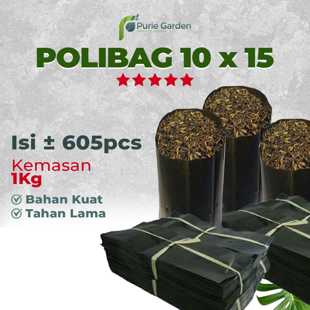 Jual Polybag Polibag Tanaman 10 x 15cm Kemasan Berat 1Kg Purie Garden ...