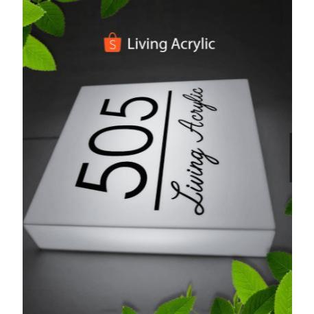 Jual Custom Akrilik Sticker 2 Sisi Dengan LED Ukuran 20x7x2cm Tanpa ...