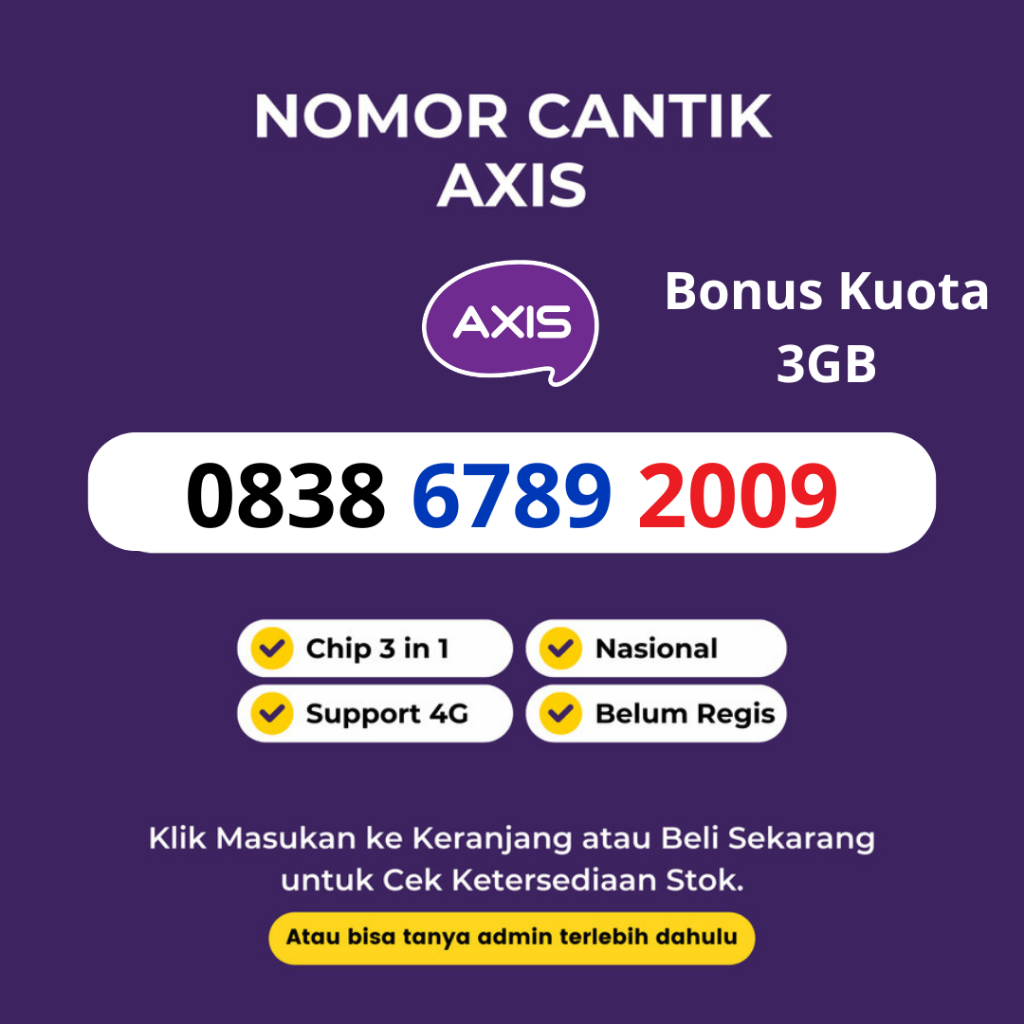 Jual Kartu Perdana Nomor Cantik AXIS Tahun Lahir Support 4G LTE Murah dan Rapi - Kartu Perdana ...