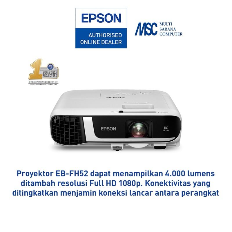 Jual EPSON Projector EB-FH52 EBFH52 EB FH52 Proyektor | Shopee Indonesia
