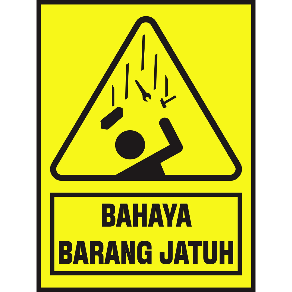 Jual STAR++ STICKER & ACP SIGN RAMBU K3 SAFETY BAHAYA BARANG JATUH ...