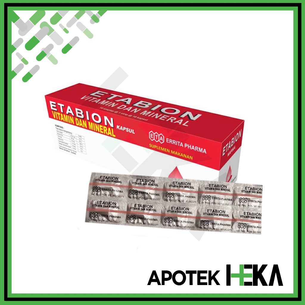 Jual Etabion Kapsul Box isi 10x10 Tablet - Vitamin Suplemen Anemia ...