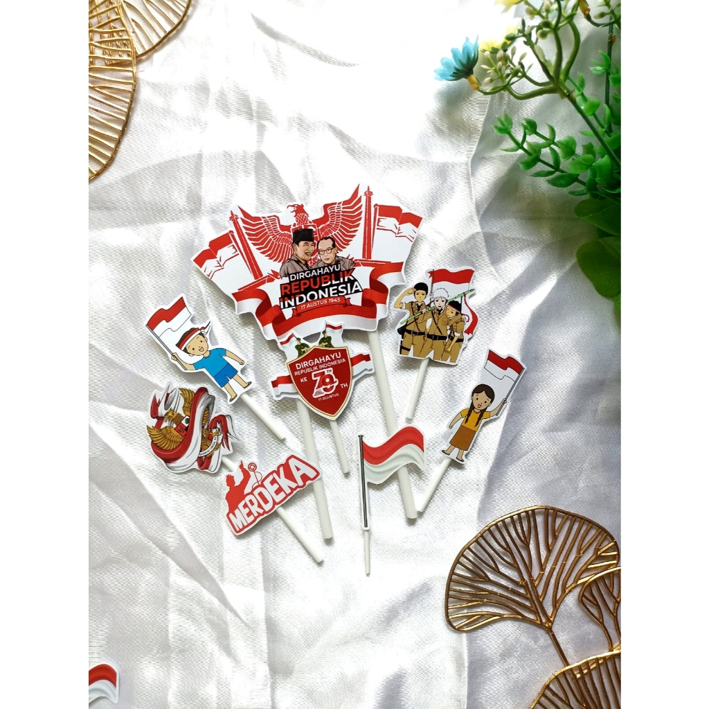Jual Custom Nama Foto Topper cake Merdeka Part 2 Hiasan Kue Ulang Tahun ...