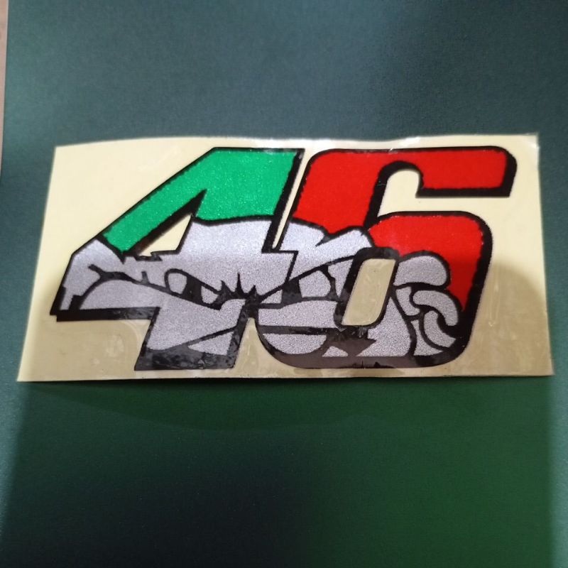 Jual stiker gambar angka 46 hijau merah putih | Shopee Indonesia