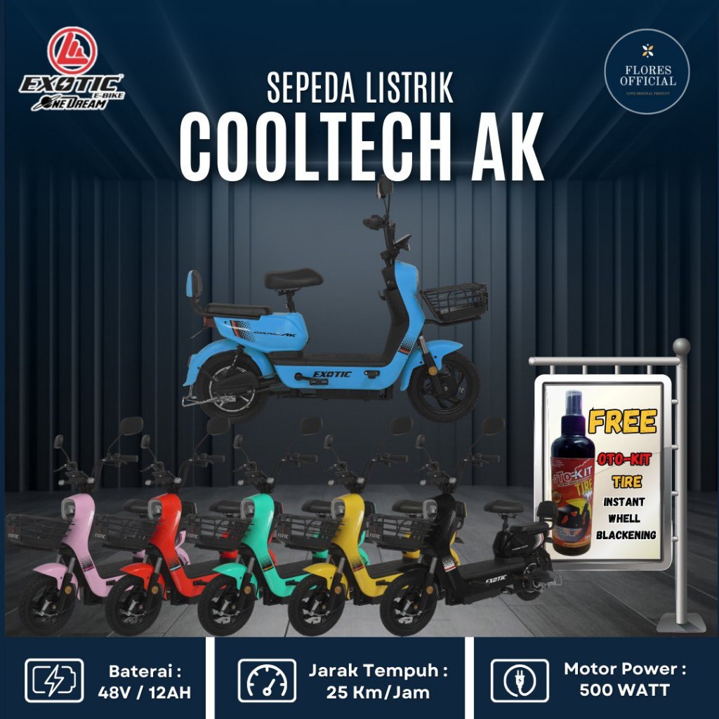 Jual SEPEDA LISTRIK EXOTIC COOLTECH AK Garansi Resmi | Shopee Indonesia
