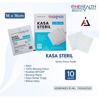 Jual Kasa Steril Onemed / Onehealth 16 x 16 Per box isi 10 / Gauze Swab ...