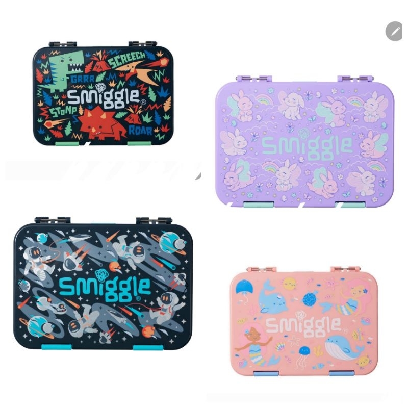 Jual (ORIGINAL) Smiggle Blast Off / OIver & Under Medium Happy Bento ...