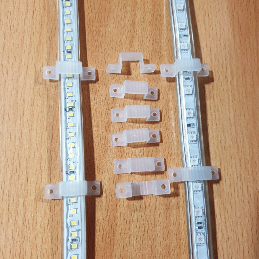 Jual Klem Lampu LED Strip Selang 5050 AC 220V Bening Transparan Harga ...