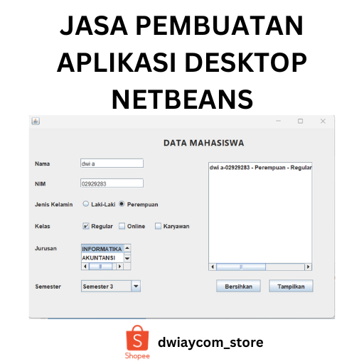 Jual Jasa Pembuatan Aplikasi Netbeans Java | Shopee Indonesia