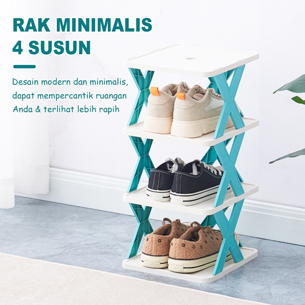 Jual Rak Sepatu X/ Rak Sepatu Viral/ Rak Sepatu Susun/ Rak Sepatu Korea ...