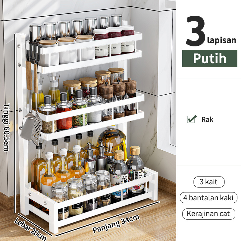 Jual Rak Bumbu Dapur Stainless Steel Rak Bumbu Rak Dapur Serbaguna Rak ...