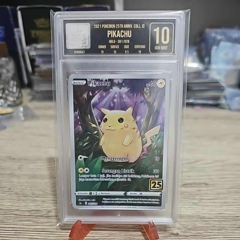 Jual pikachu slab grading egs 10 25th original pokemon indonesia | Shopee Indonesia