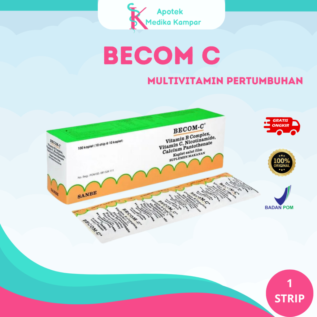 Jual BECOM C STRIP ISI 10 TABLET Membantu Memenuhi Kebutuhan ...