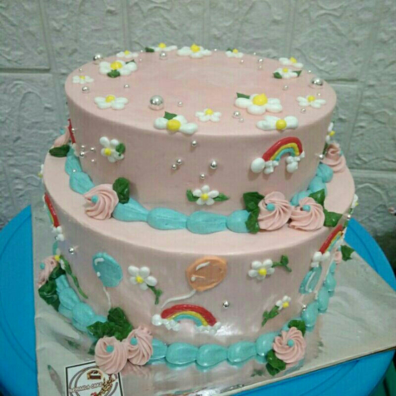 Jual kue ulang tahun Tangerang susun 20cm&16cm pendek | Shopee Indonesia