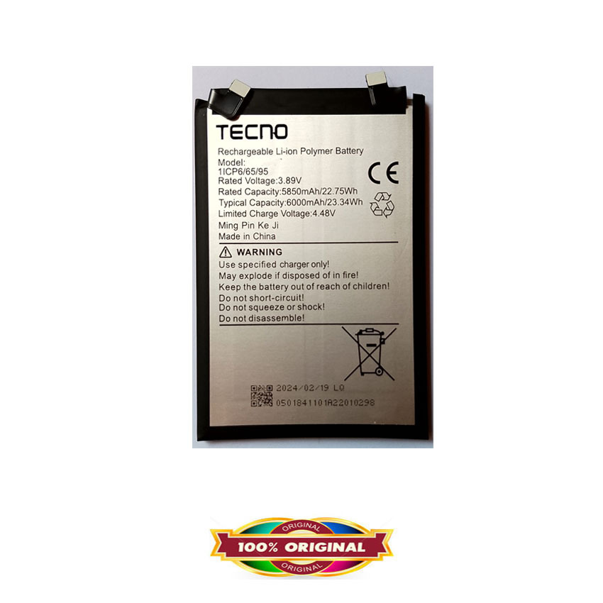 Jual Original Battery for Tecno Pova 5 2023 - LH7n - 6000mAh - Garansi ...