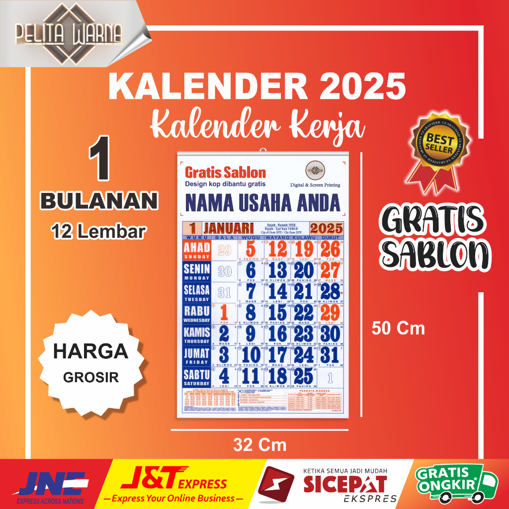 Jual Kalender 2025/Kalender dinding/Kalender promosi/Minim order 50pc ...