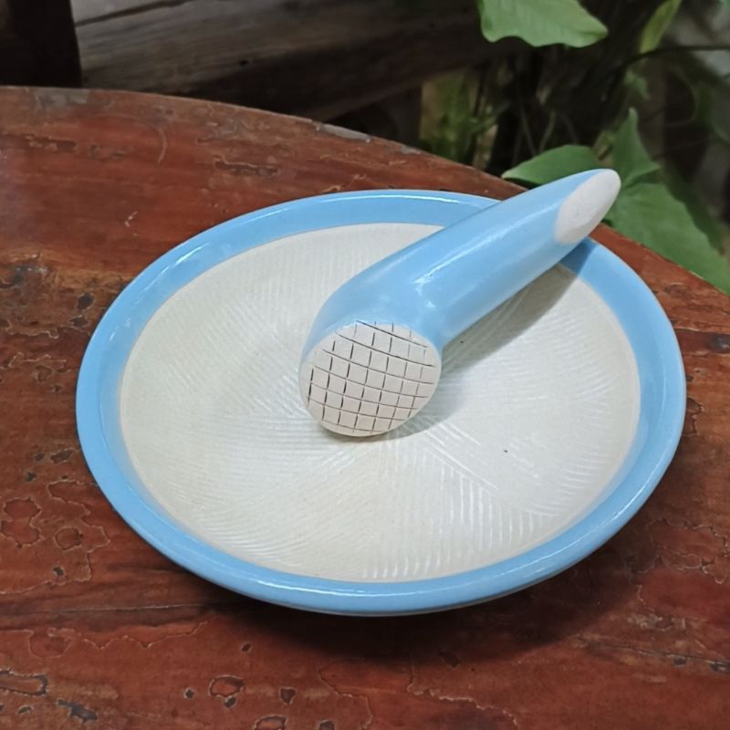 Jual Cobek keramik viral, tampilan cantik dan aesthetic. Diameter 21cm ...
