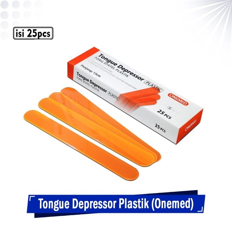 Jual Tong Spatel Plastik Sudip Lidah Tongue Spatula OneMed Box isi 25 ...