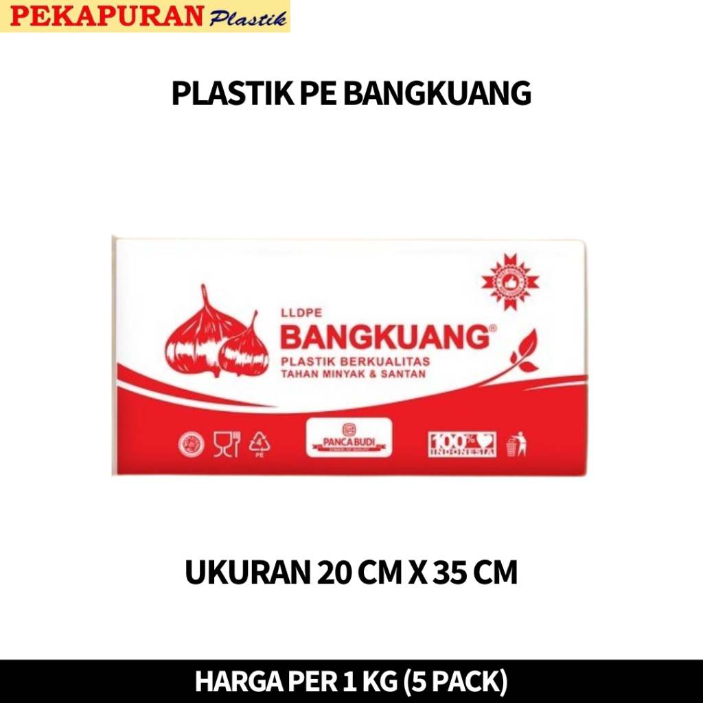 Jual Plastik PE Bangkuang Ukuran 20 x 35 (5 Pack) | Shopee Indonesia