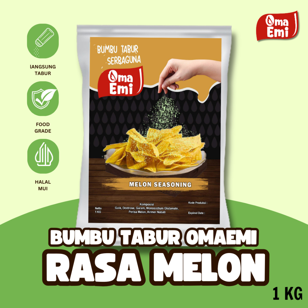 Jual BUMBU TABUR MELON KEMASAN 1 KG UNTUK TABURAN KERIPIK / SNACK ...