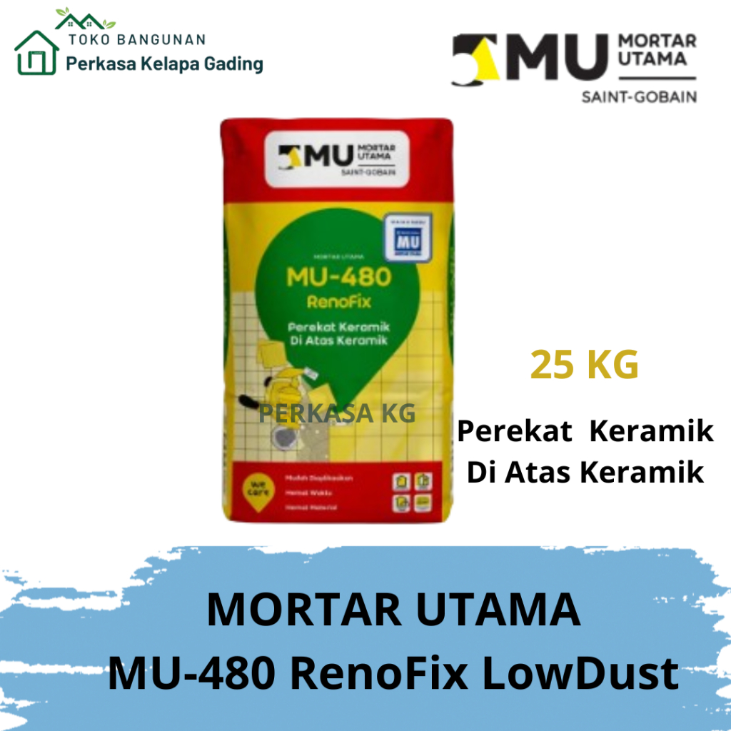 Jual Mortar Utama MU-480 RenoFix LowDust Perekat Keramik di Atas ...
