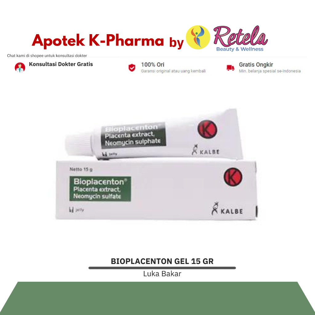 Jual BIOPLACENTON GEL 15 GR / OBAT LUKA BAKAR | Shopee Indonesia