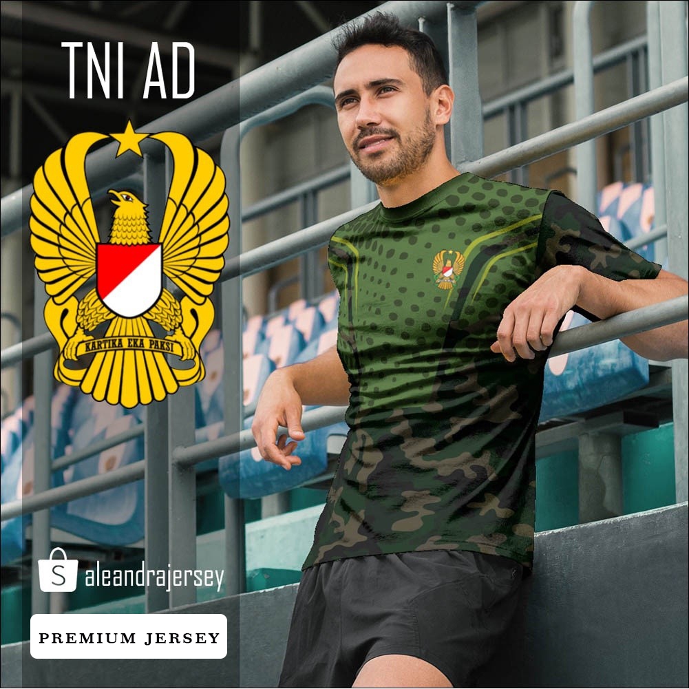 Jual Baju Kaos Jersey TNI AD 126 FullPrint Printing Custom Premium Militer Tentara | Shopee ...