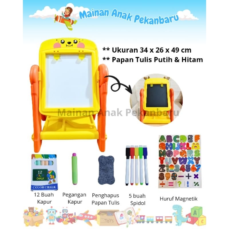 Jual Mainan Anak Edukasi Artist Learning Easel Drawing Black White ...