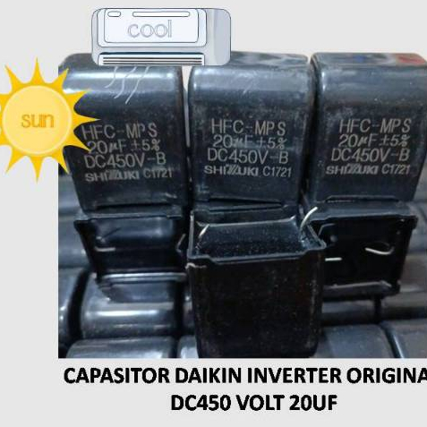 Jual CAPASITOR DAIKIN INVERTER ORIGINAL DC450 VOLT 20UF | Shopee Indonesia